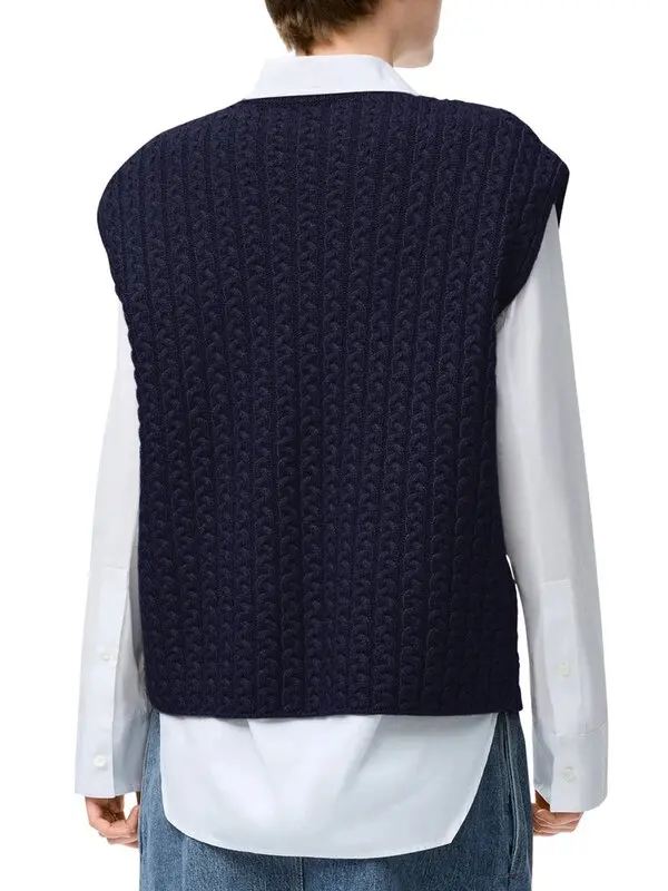 Loewe Hand-woven Anagram Motif Wool Vest