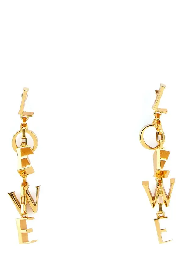 Loewe Gold Tone Charm Drop Earrings - Multicolor