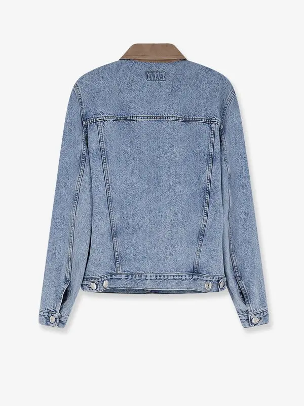 Brunello Cucinelli Denim Jacket With Suede Collar