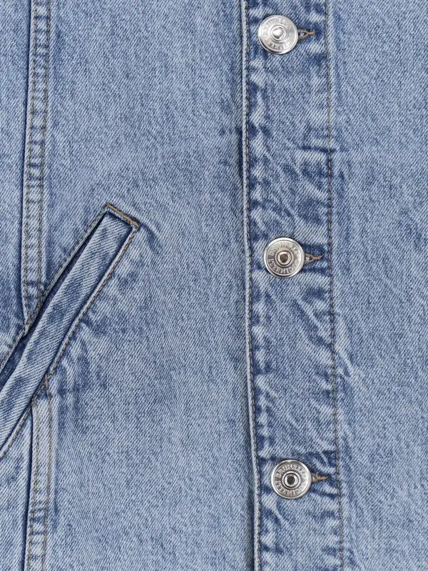 Brunello Cucinelli Denim Jacket With Suede Collar