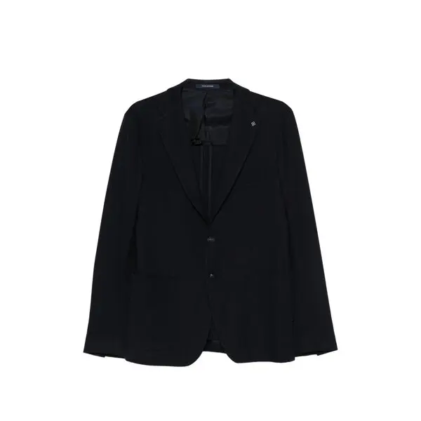 Tagliatore Dark Cotton Two-pocket Blazer - Blue