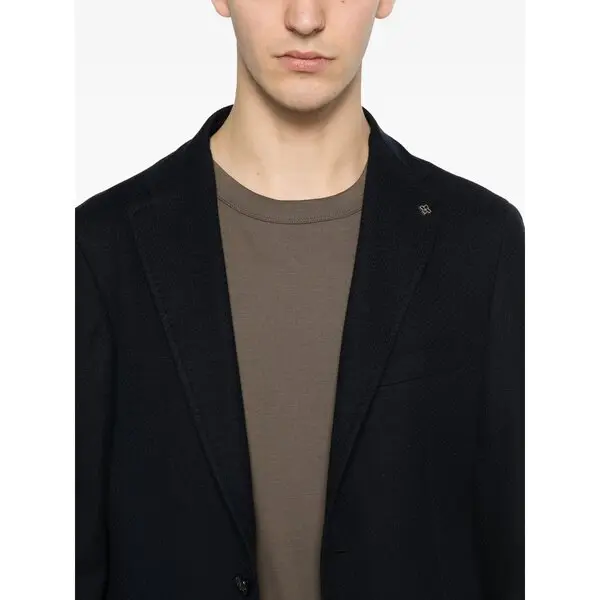 Tagliatore Dark Cotton Two-pocket Blazer - Blue