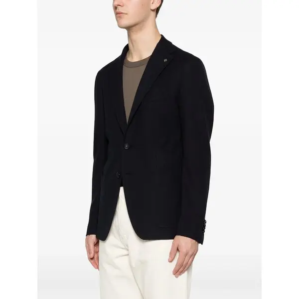 Tagliatore Dark Cotton Two-pocket Blazer - Blue