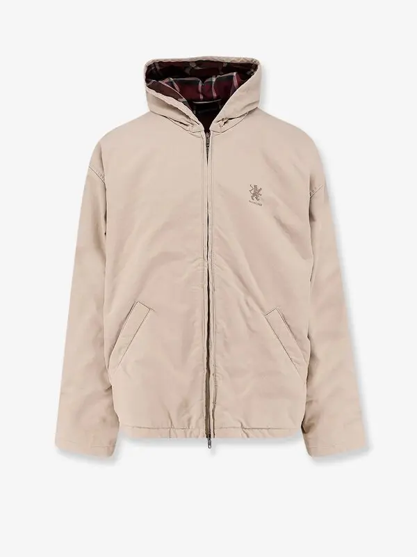 Balenciaga Cotton Blend Jacket With Embroidered Logo - Multicolor