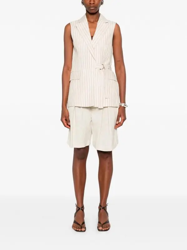 Peserico Striped Linen Vest