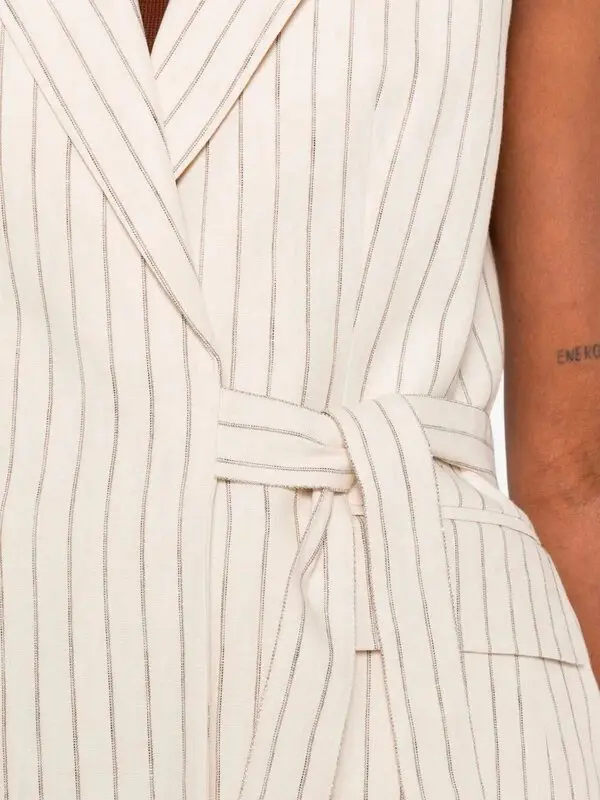 Peserico Striped Linen Vest