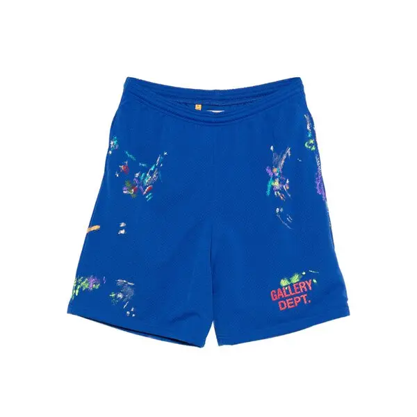 GALLERY DEPT. Royal Paint Splatter Track Shorts