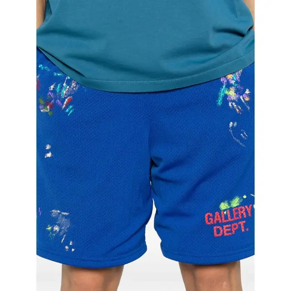 GALLERY DEPT. Royal Paint Splatter Track Shorts