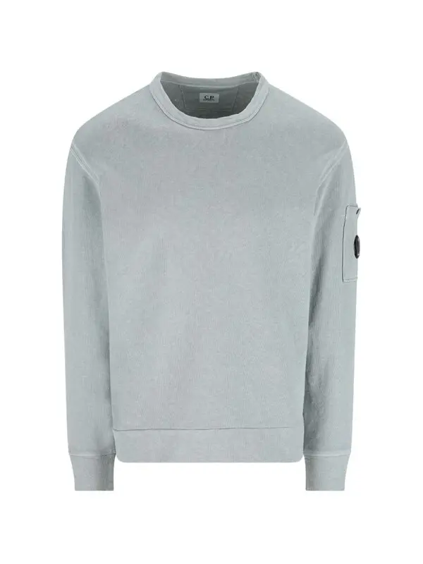 C.P. COMPANY Cotton Crewneck Sweatshirt With Patch Pocket - Multicolor