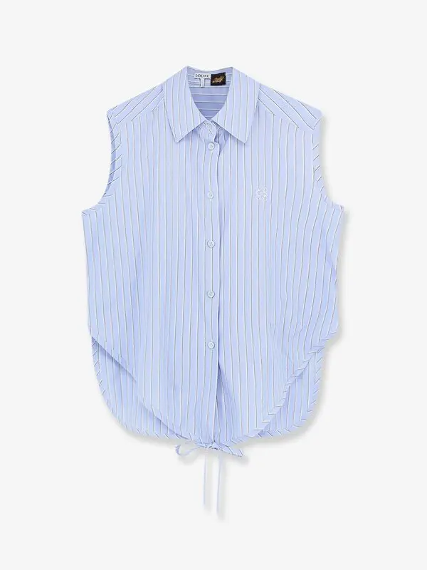 Loewe Sleeveless Striped Cotton Shirt