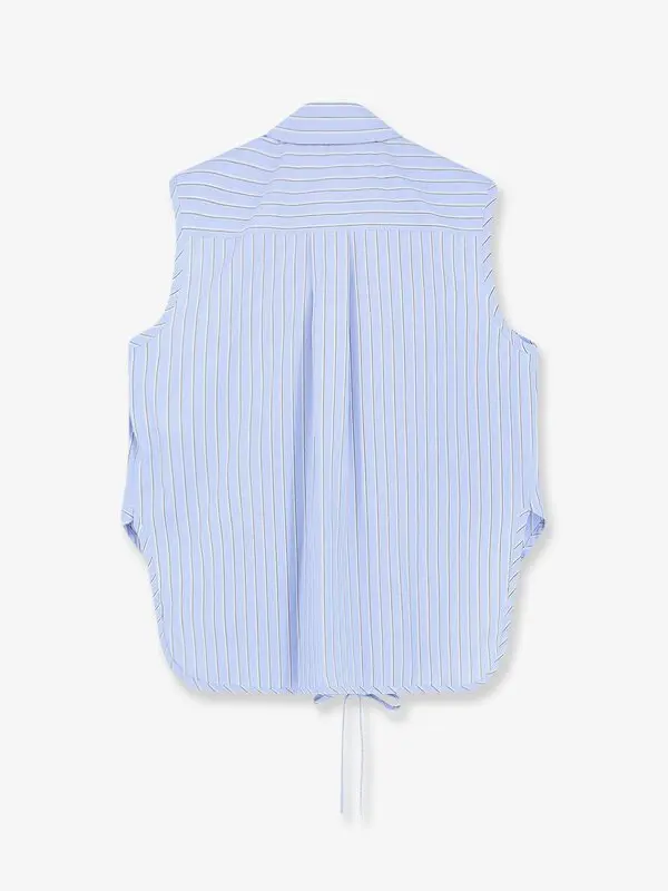 Loewe Sleeveless Striped Cotton Shirt