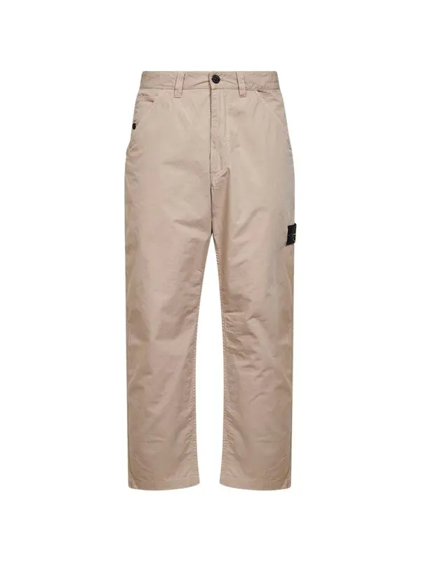 Stone Island Logo Cotton Trousers - Multicolor