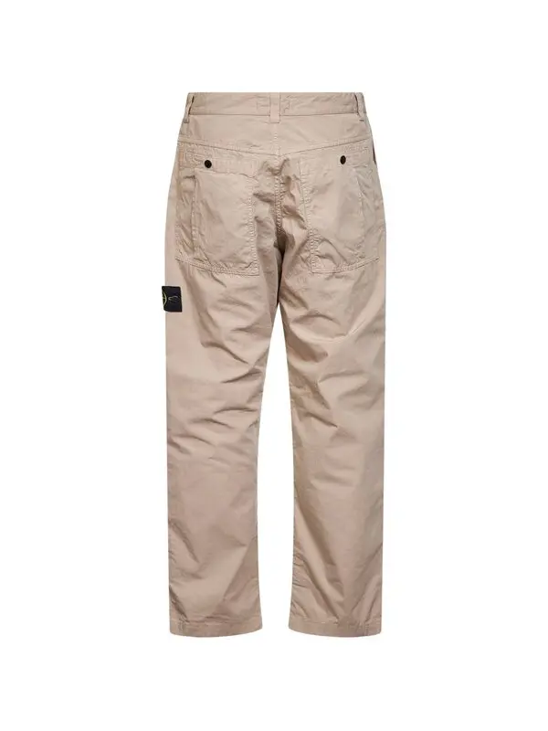 Stone Island Logo Cotton Trousers - Multicolor