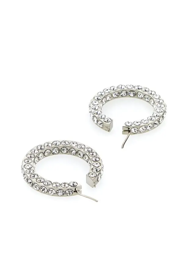 Amina Muaddi Embellished Hoop Earrings