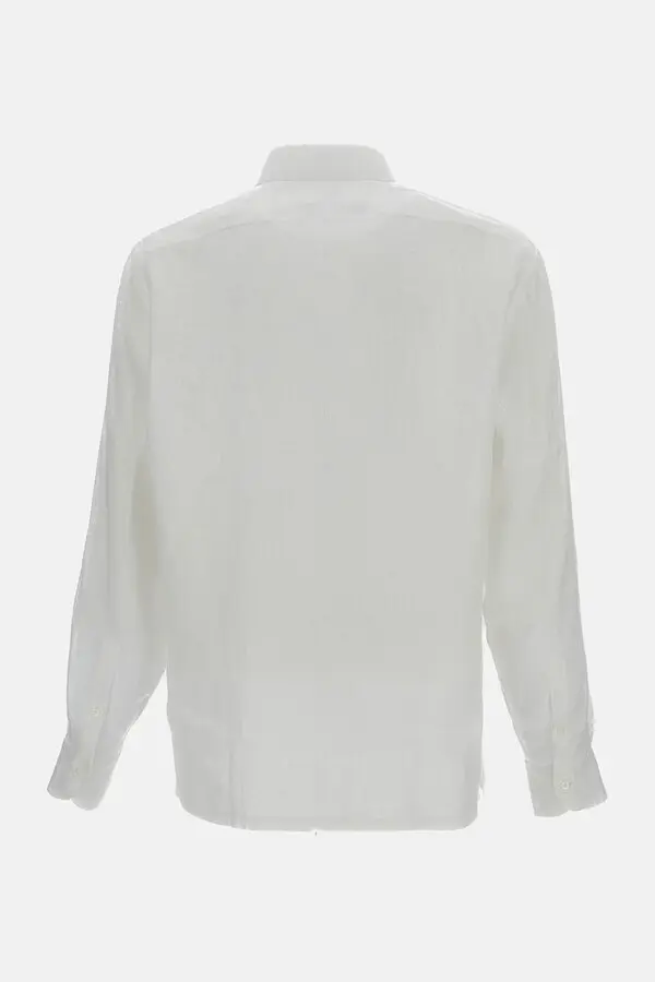 Junya Watanabe Linen Shirt With Printed Front - Multicolor