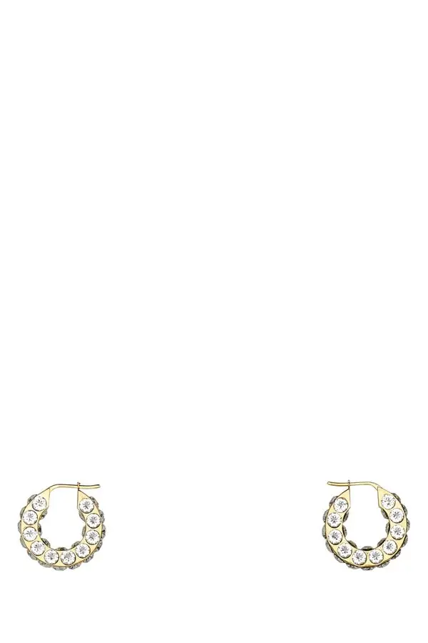 Amina Muaddi Crystal Embellished Hoop Earrings - Multicolor