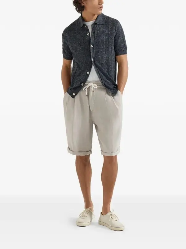 Brunello Cucinelli Linen Bermuda Shorts - Multicolor