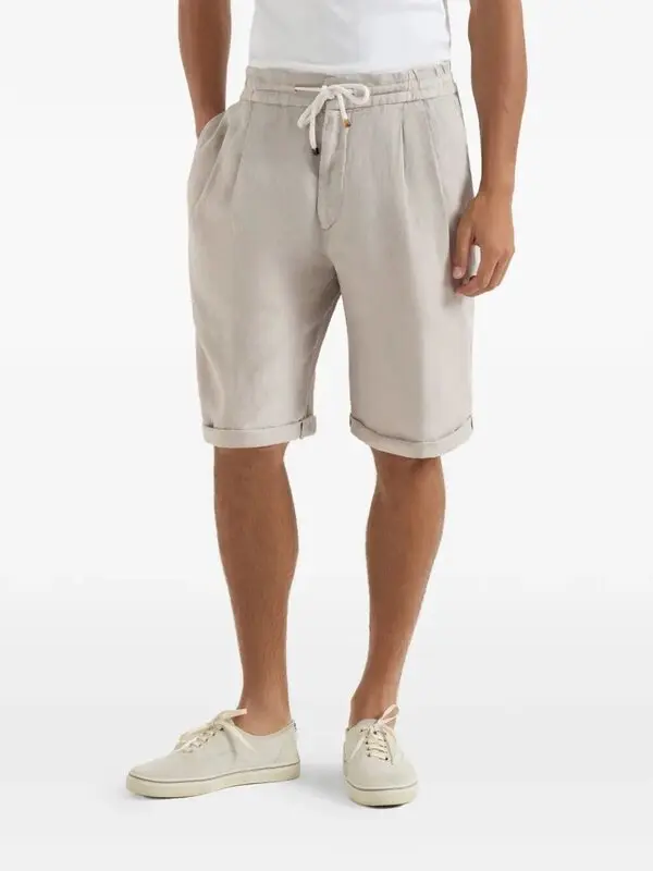 Brunello Cucinelli Linen Bermuda Shorts - Multicolor