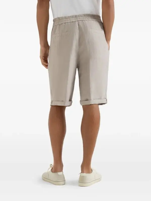 Brunello Cucinelli Linen Bermuda Shorts - Multicolor