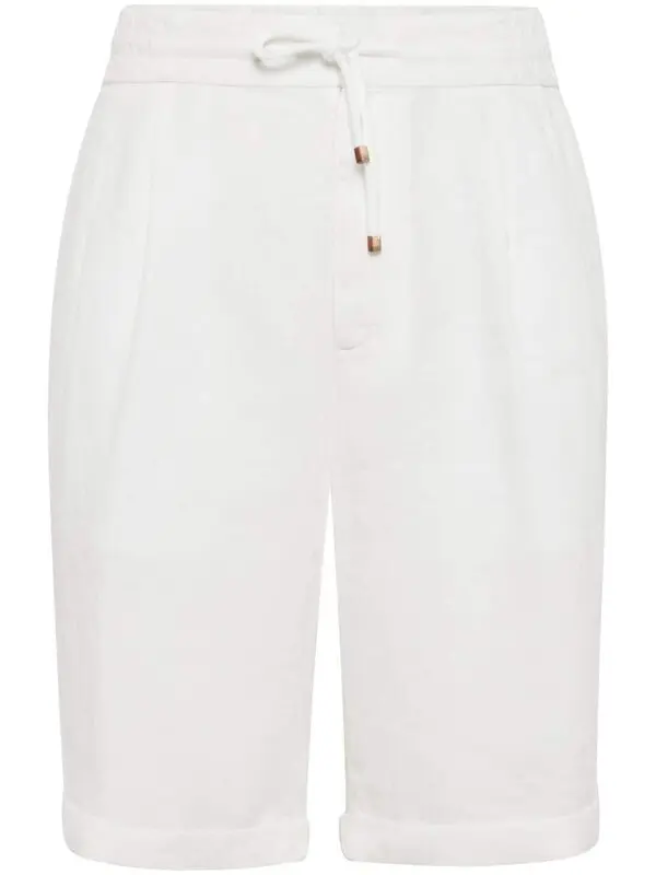 Brunello Cucinelli Linen Bermuda Shorts - Multicolor