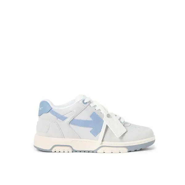 Off-White Out Of Office" Leather Sneakers With Suede Detail - Gray