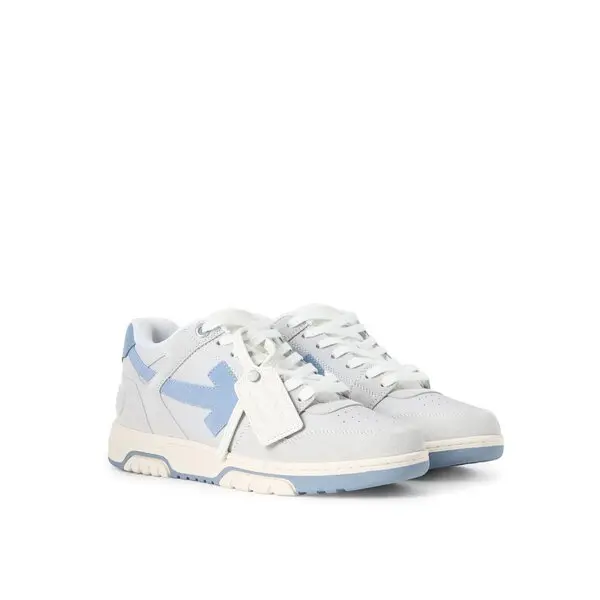 Off-White Out Of Office" Leather Sneakers With Suede Detail - Gray
