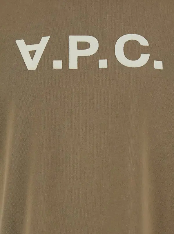 A.p.c. Cotton Crew Neck T-shirt With Logo Lettering - Multicolor