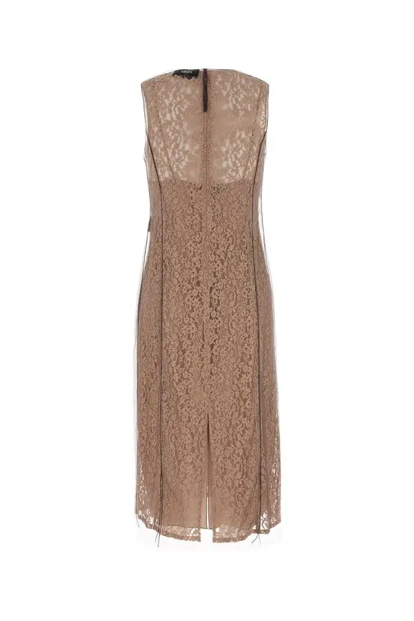 Fendi Biscuit Lace Dress - Brown