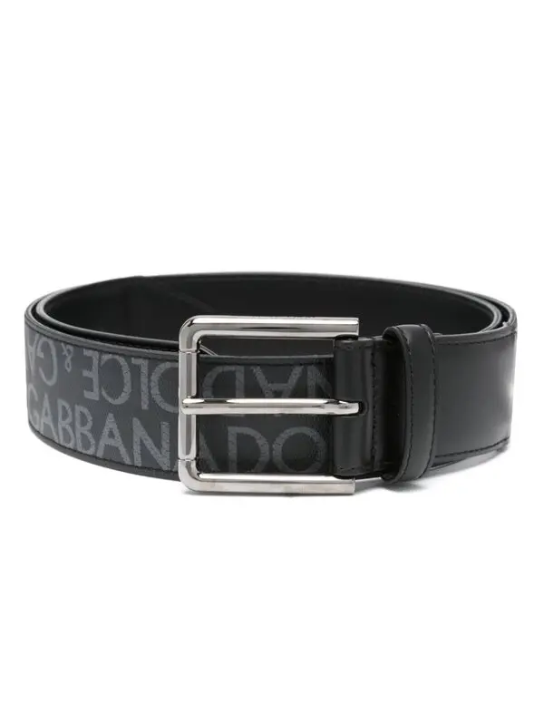 Dolce & Gabbana Belt With Logo Buckle - Black