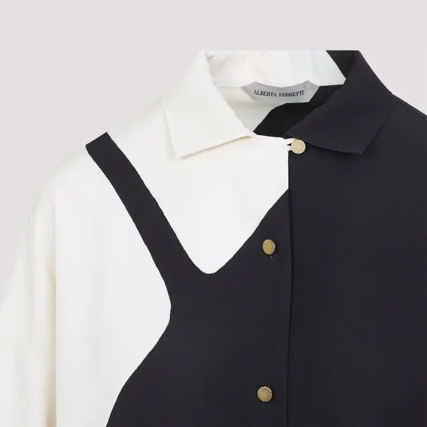 Alberta Ferretti Geometric Print Twill Shirt