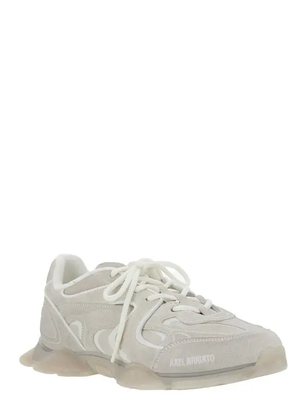Axel Arigato Grey Suede Sneakers With Logo Lettering - Multicolor