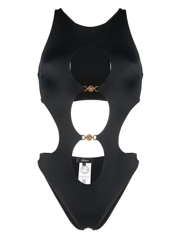 Versace Trigreca Cut-out One-piece Swimsuit - Black