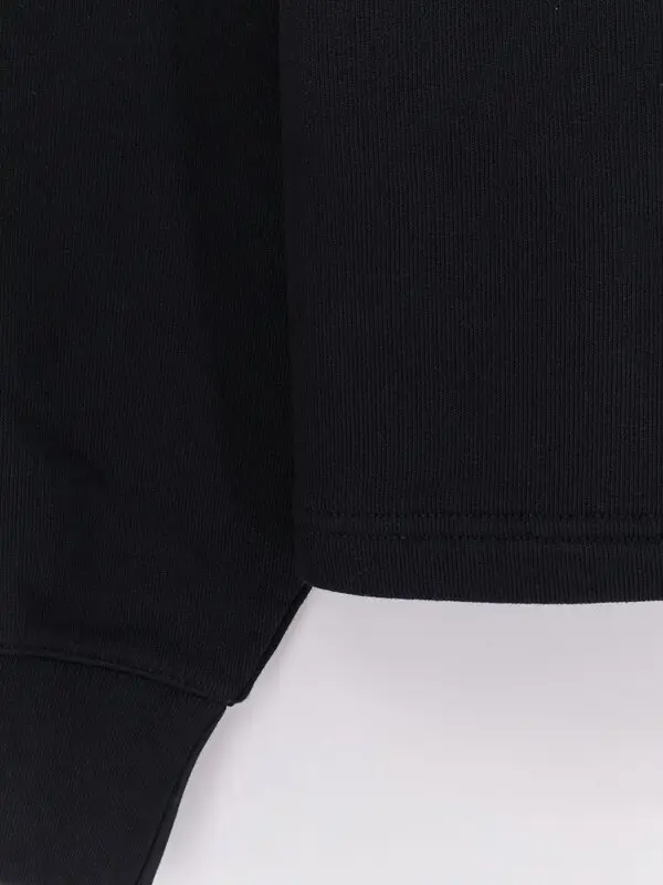 Alaïa Boatneck Cotton Sweatshirt With Logo Detail - Multicolor