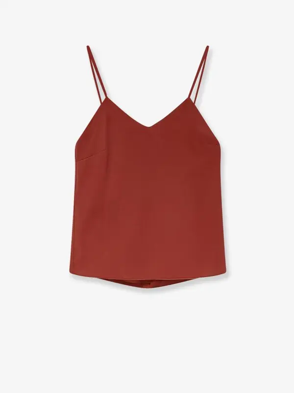 Max Mara Silk V-neck Sleeveless Top