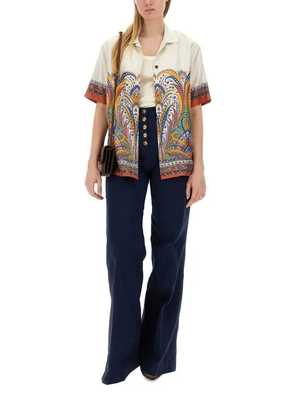 Etro Printed Silk Shirt