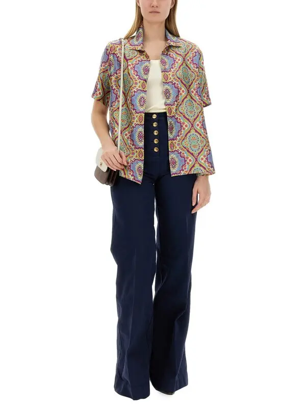 Etro Printed Silk Shirt - Multicolor