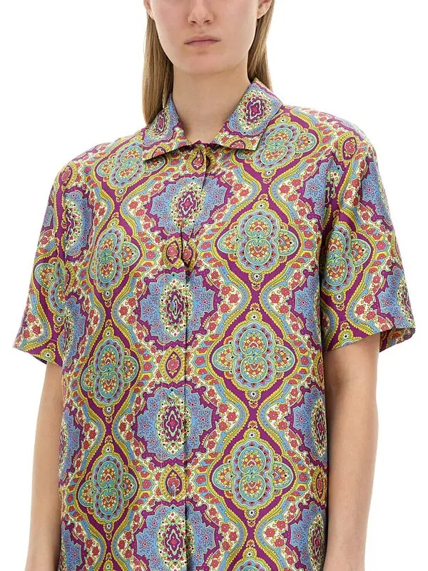 Etro Printed Silk Shirt - Multicolor