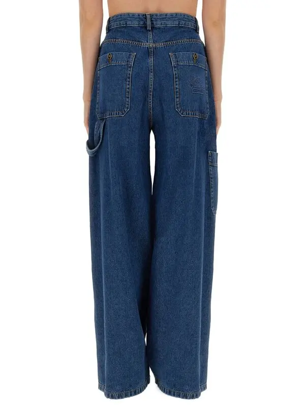 Etro Wide Leg Jeans - Blue