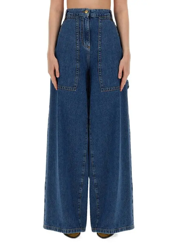 Etro Wide Leg Jeans - Blue