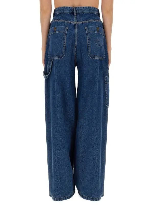 Etro Wide Leg Jeans - Blue