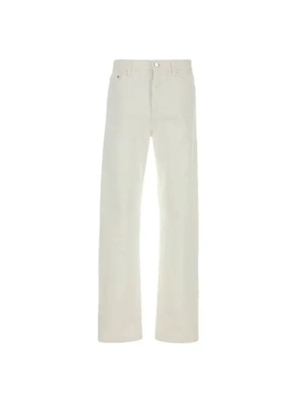 Gucci Loose Fit Cotton Pants White - Multicolor
