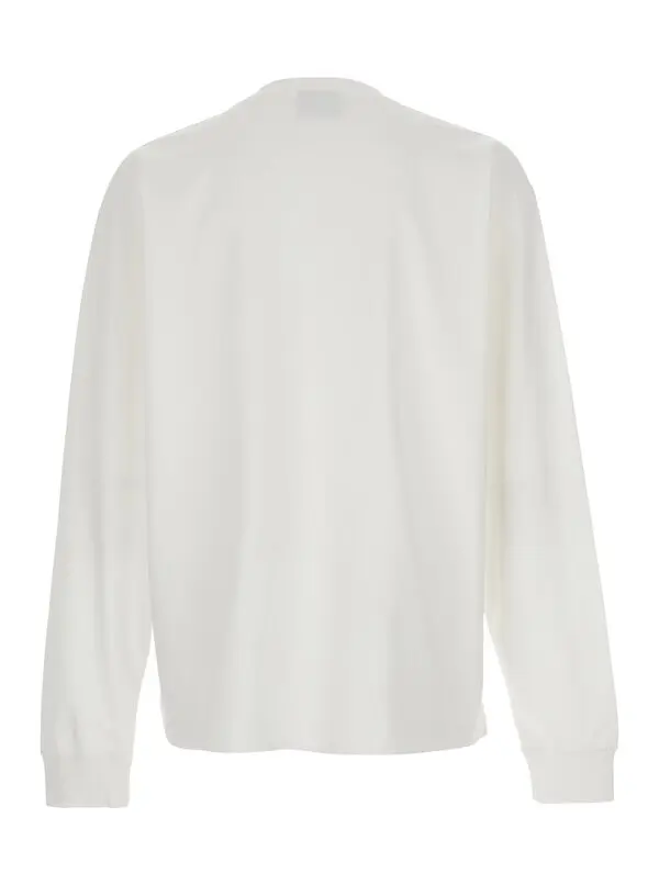 Dsquared2 White Crew Neck T-shirt With Logo Print On The Front In Cotton For