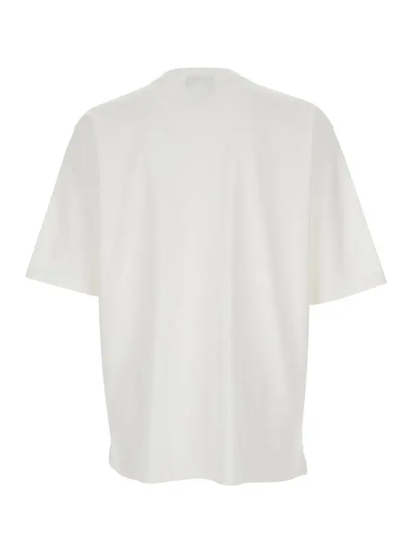 Dsquared2 Crew Neck T-shirt With Logo Lettering Print On The Front In Cotton For - White