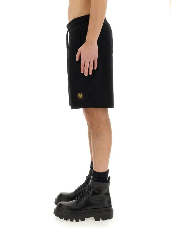 Belstaff Logo Detail Shorts - Black
