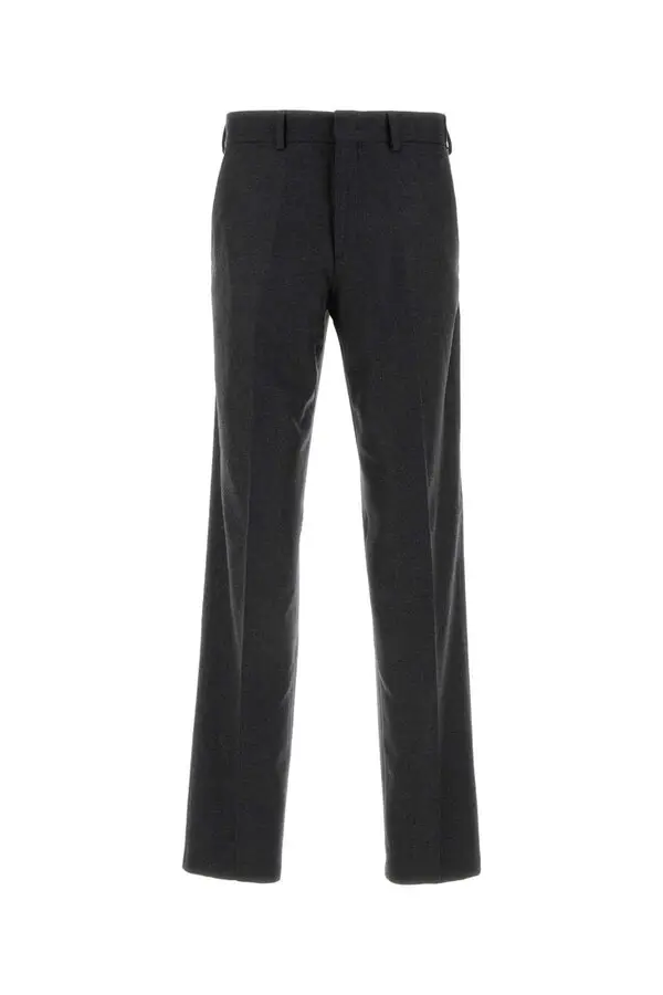 Fendi Dark Grey Stretch Cashmere Pant - Gray