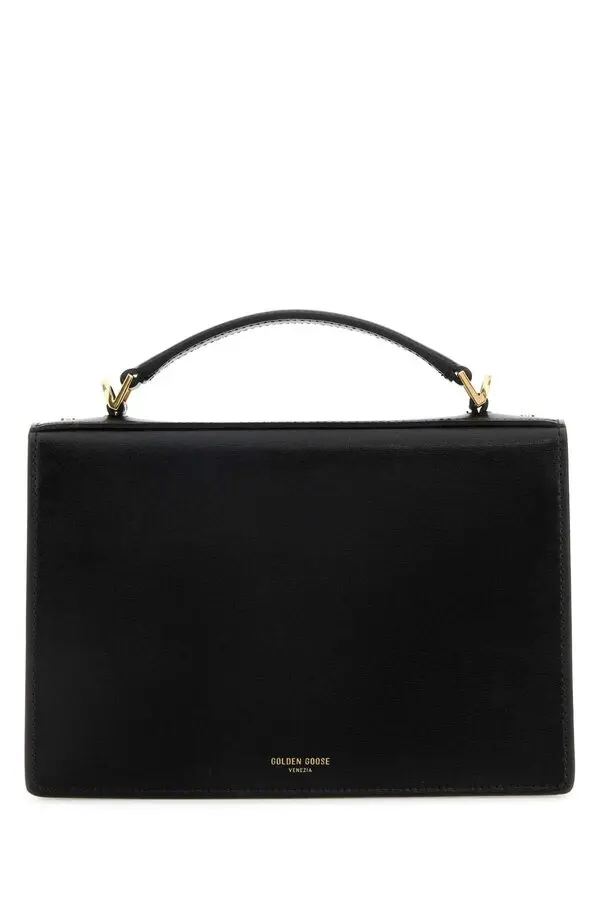 GOLDEN GOOSE Leather Venezia Handbag - Black