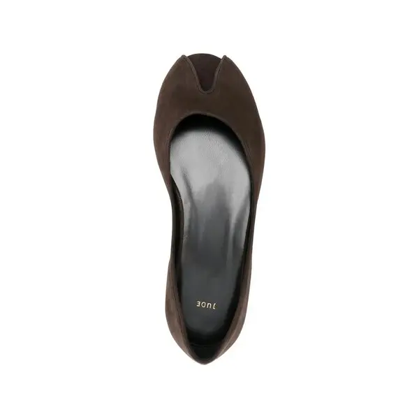 JUDE Open Toe Suede Ballet Flats