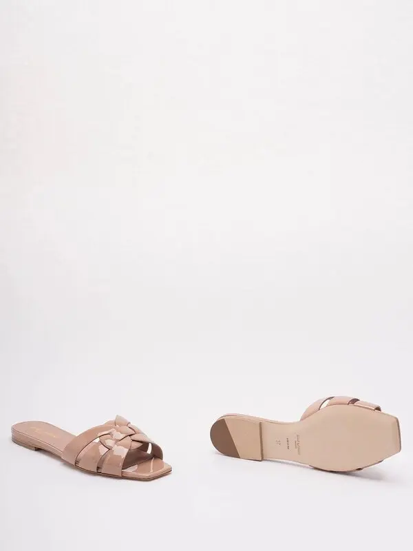 Saint Laurent Tribute Flat Sandals - Multicolor