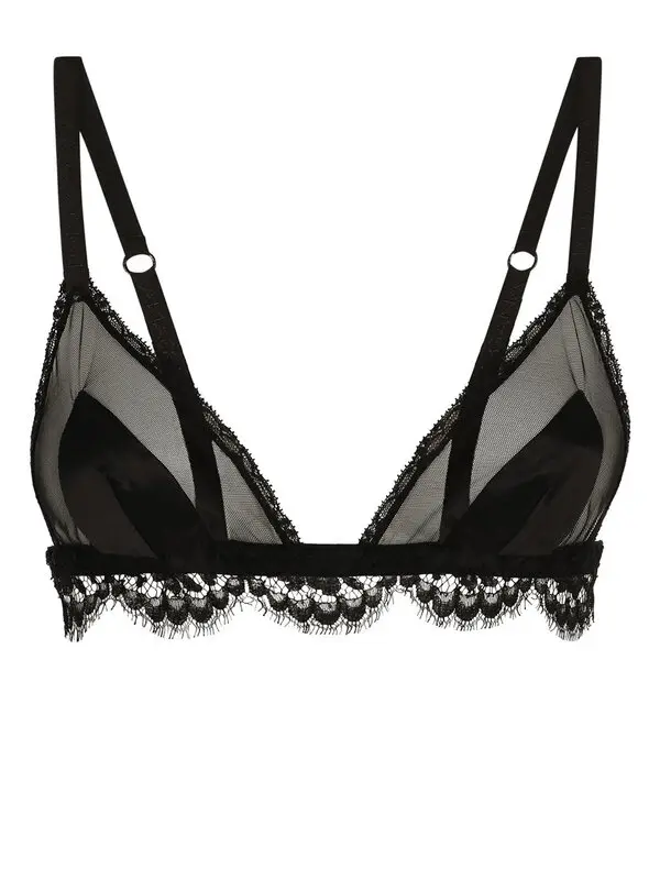 Dolce & Gabbana Semi-transparent Bra - Black