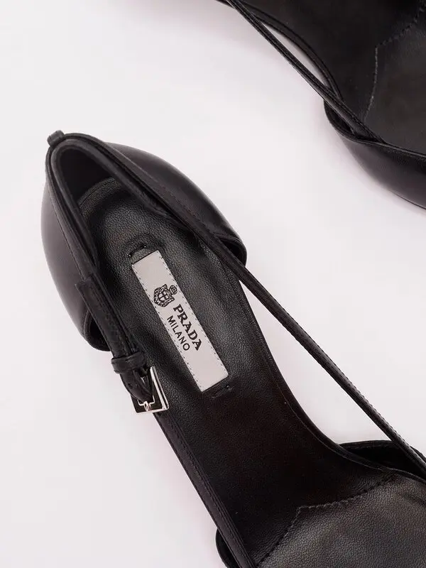 Prada Leather Pumps With Bow Detailing - Multicolor